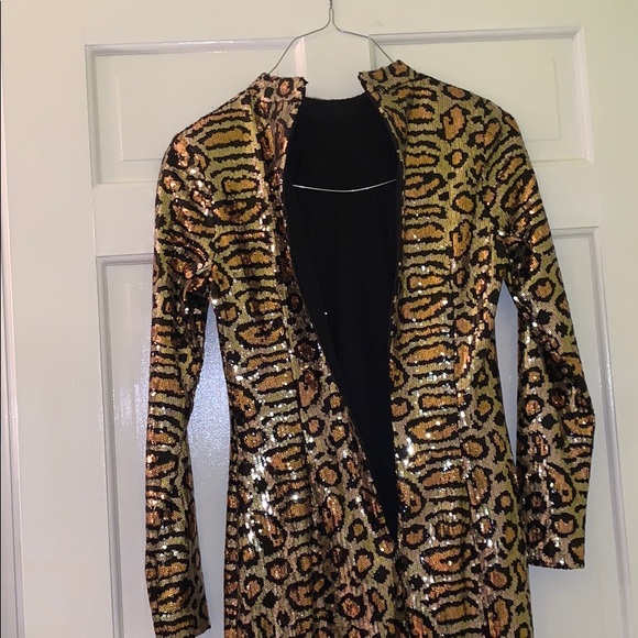 Topshop | Dresses | Nwt Topshop Sequin Leopard Dressnye | Poshmark